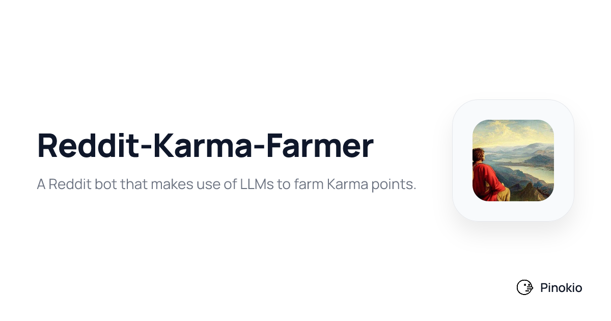 Reddit-Karma-Farmer on Pinokio