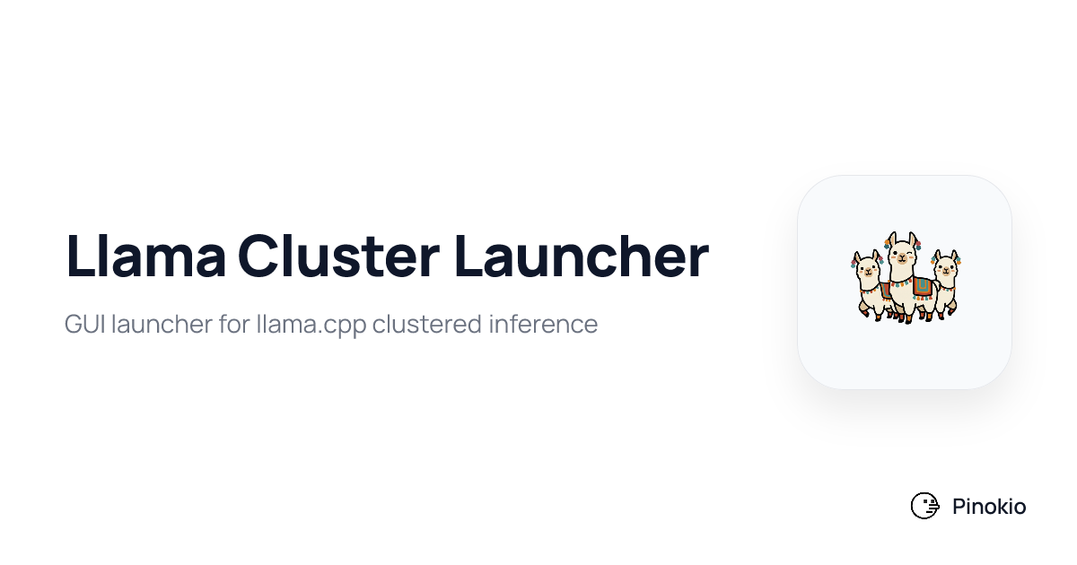Llama Cluster Launcher on Pinokio